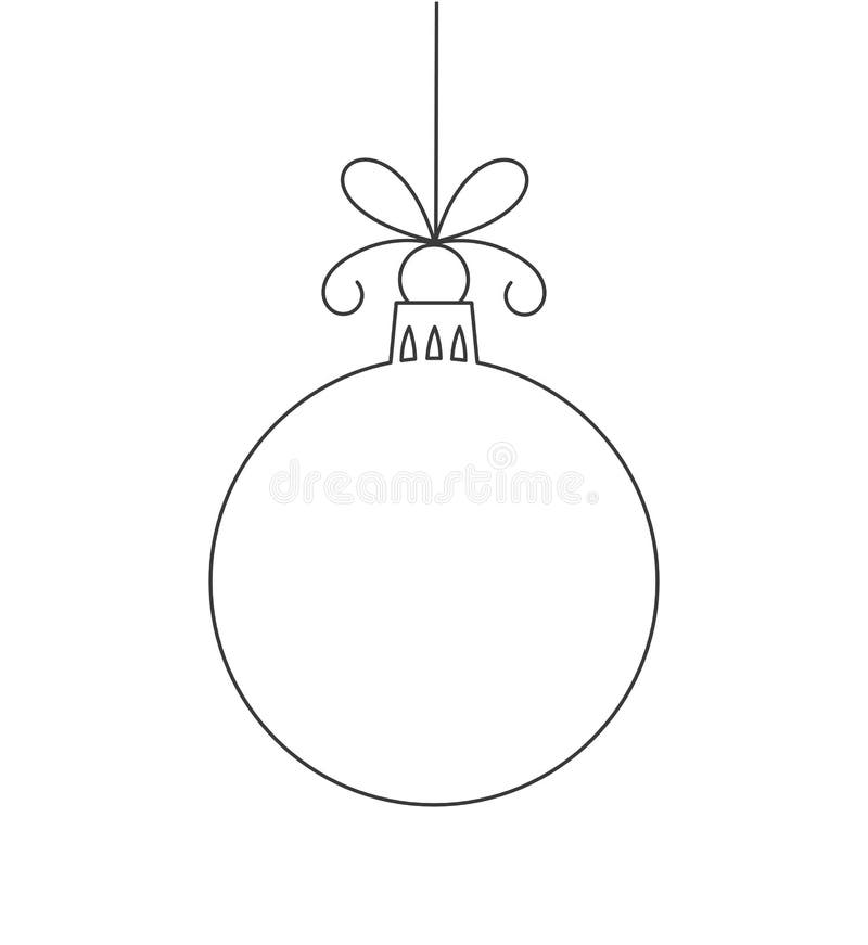 Bauble Linear Icon. Modern Outline Bauble Logo Concept on White Stock ...