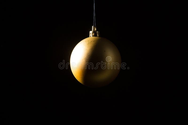 Christmas Bauble Over Dark Background. Low Key Photo Stock Photo ...