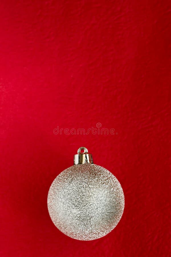 Christmas bauble on red stock image. Image of closeup - 12020609