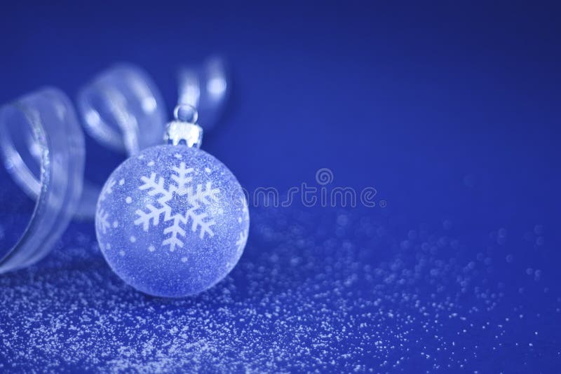 Christmas Bauble and Ribbon Stock Image - Image of decoration, winter ...