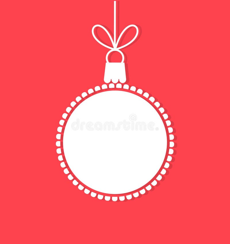 Christmas bauble white tag stock vector. Illustration of celebrate ...