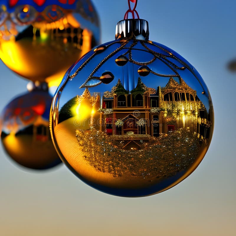 Christmas baubles hanging stock illustration. Illustration of baubles ...