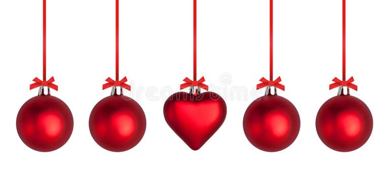 Christmas Baubles and Ribbons Stock Illustration - Illustration of ...