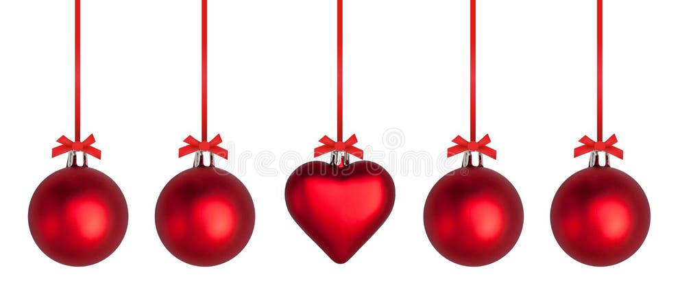 Christmas Baubles and Ribbons Stock Illustration - Illustration of ...