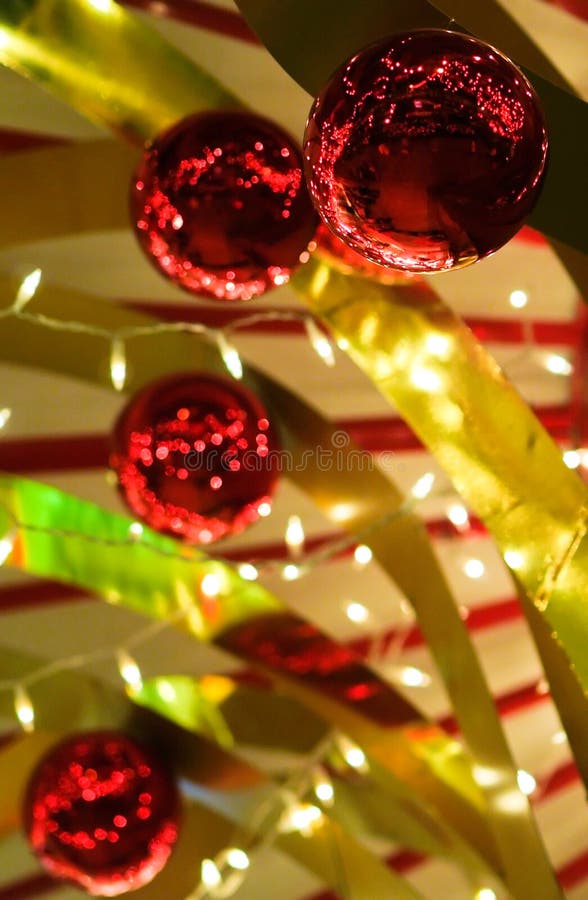 Christmas Baubles And Ribbons Picture. Image: 3324098