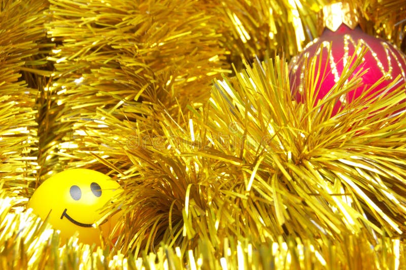 Christmas Baubles and Smile Stock Image - Image of shiny, glass: 12152147