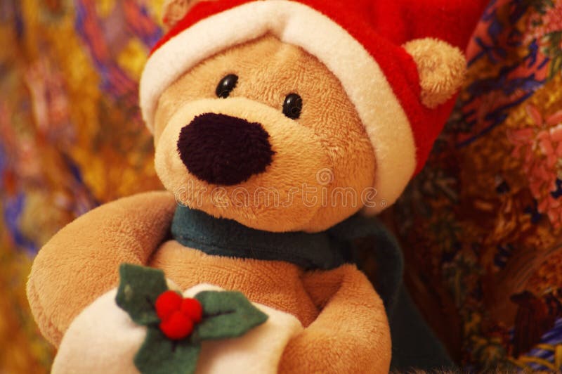 Christmas bear stock image. Image of christmas, sitting - 4971159