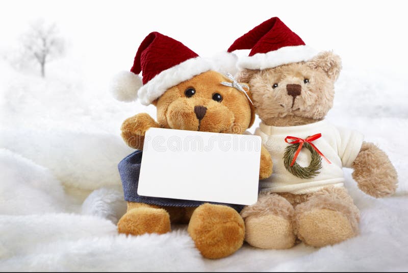 Christmas bears stock image. Image of blank, greeting - 16396241