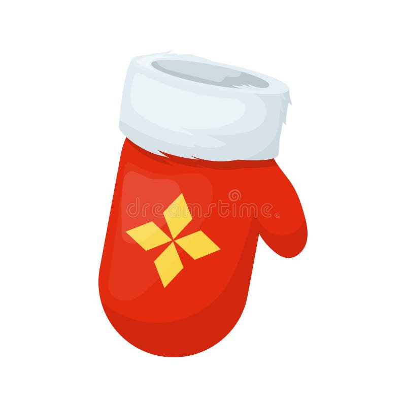 Red mittens of Santa Claus stock vector. Illustration of vector - 81005047