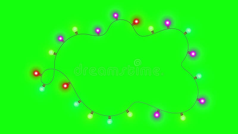 Christmas Beautiful Light Bulb String with Flashing Lights Loop Garland ...