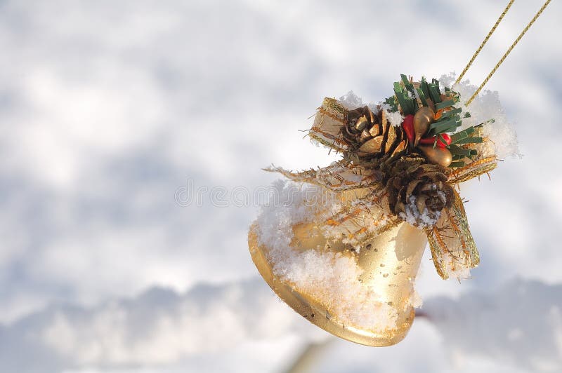 Christmas bell stock image. Image of bell, holly, decoration - 12825721