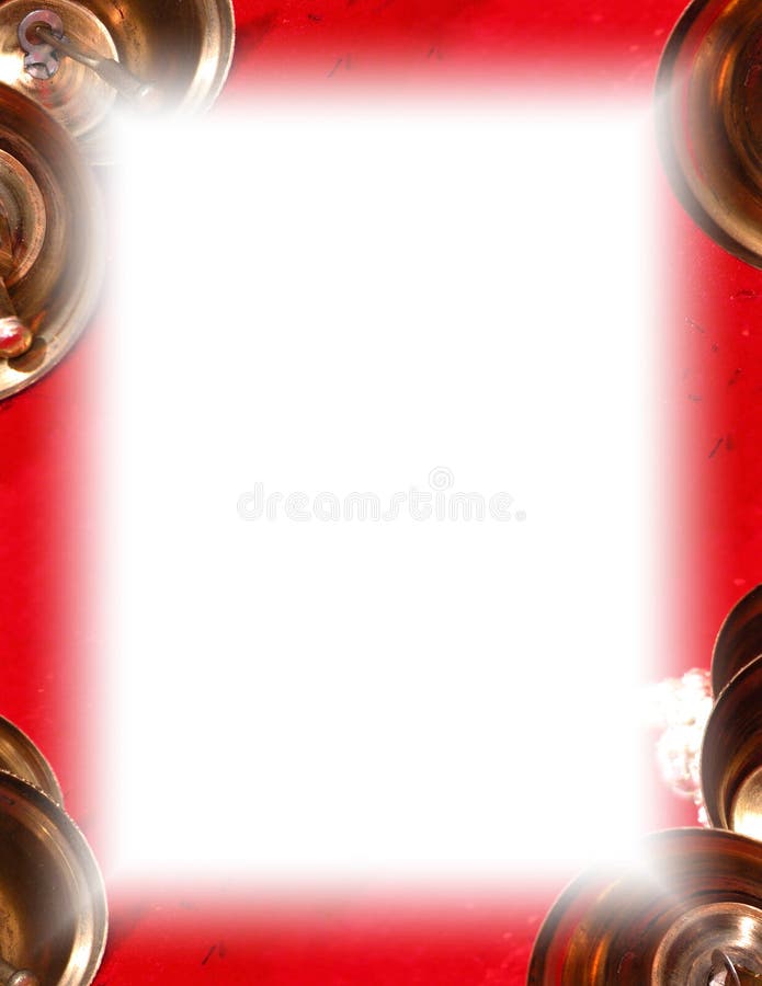 Christmas Bell Border on White Stock Illustration - Illustration of ...