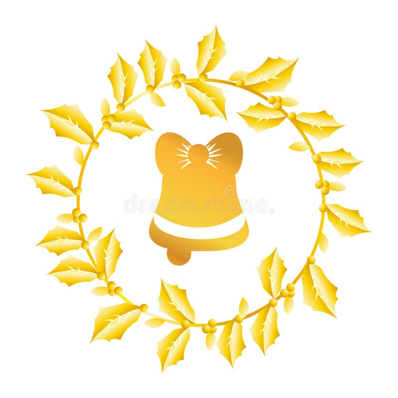 Christmas bell with hat stock vector. Illustration of poster - 143781405