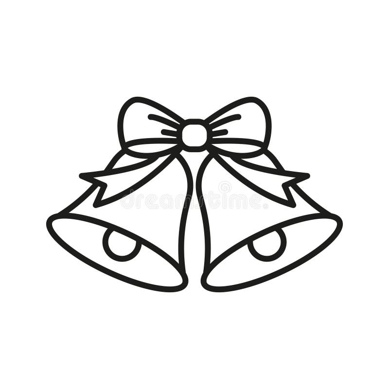 Christmas Bell Icon Vector Basic Design Simple and Modern Stock Vector ...