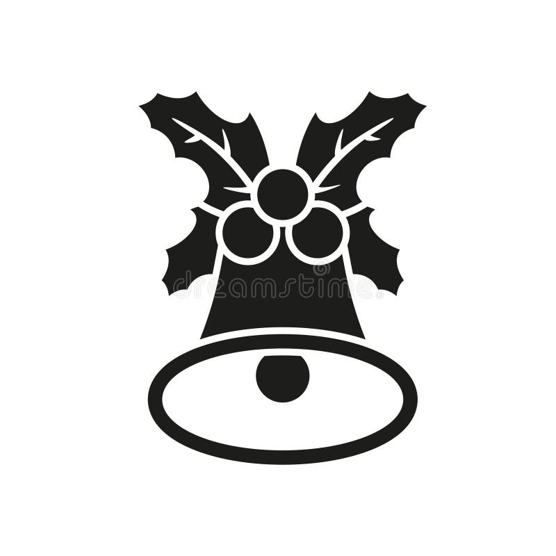 Christmas Bell Icon Vector Basic Design Simple and Modern Stock Vector ...