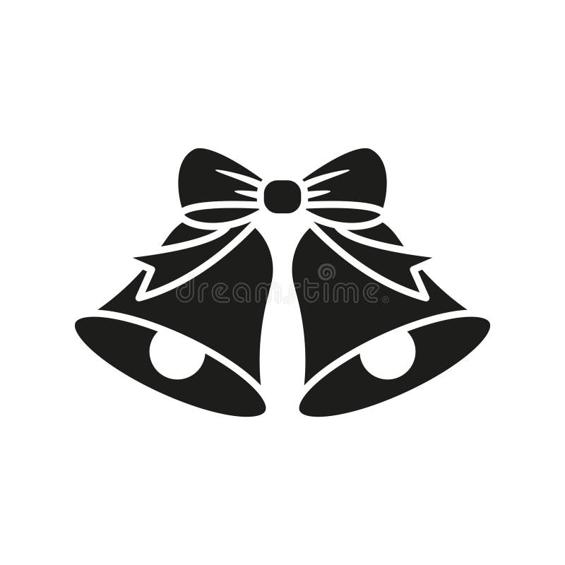 Christmas Bell Icon Vector Basic Design Simple and Modern Stock Vector ...