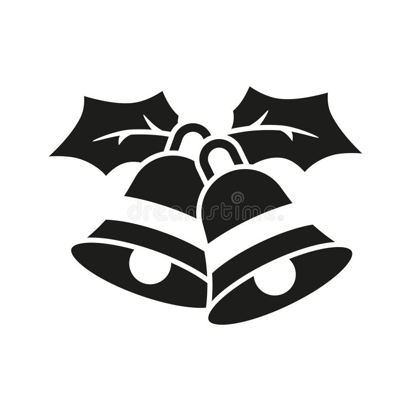 Christmas Bell Icon Vector Basic Design Simple and Modern Stock Vector ...