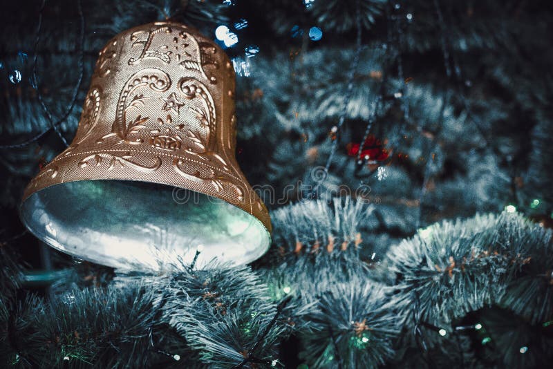 Christmas bell new year stock photo. Image of object - 128741030