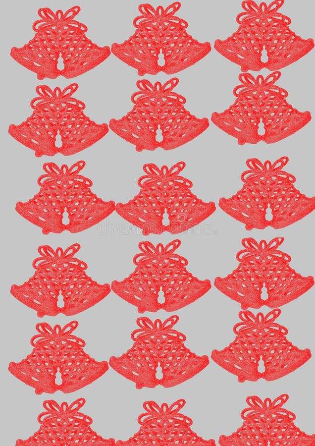 Christmas Bell Pattern Red Color with White Background Stock ...