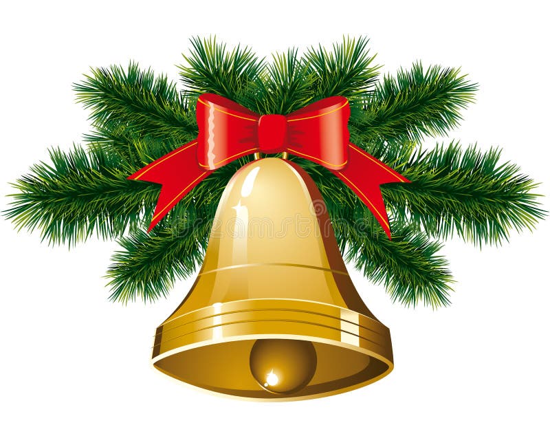 Christmas Bells with Christmas Tree Stock Vector - Illustration of ...