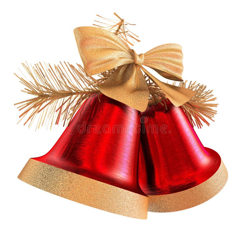 Christmas Bells Red stock illustration. Illustration of snow - 3608545