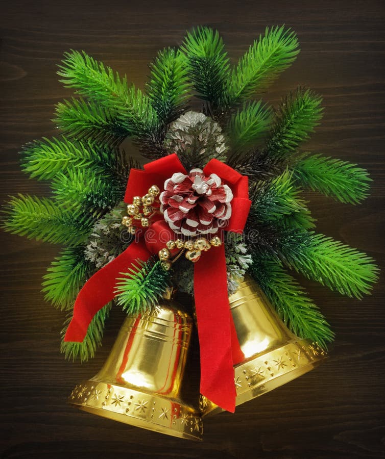 Christmas bells stock photo. Image of branch, green, evergreen - 33015826