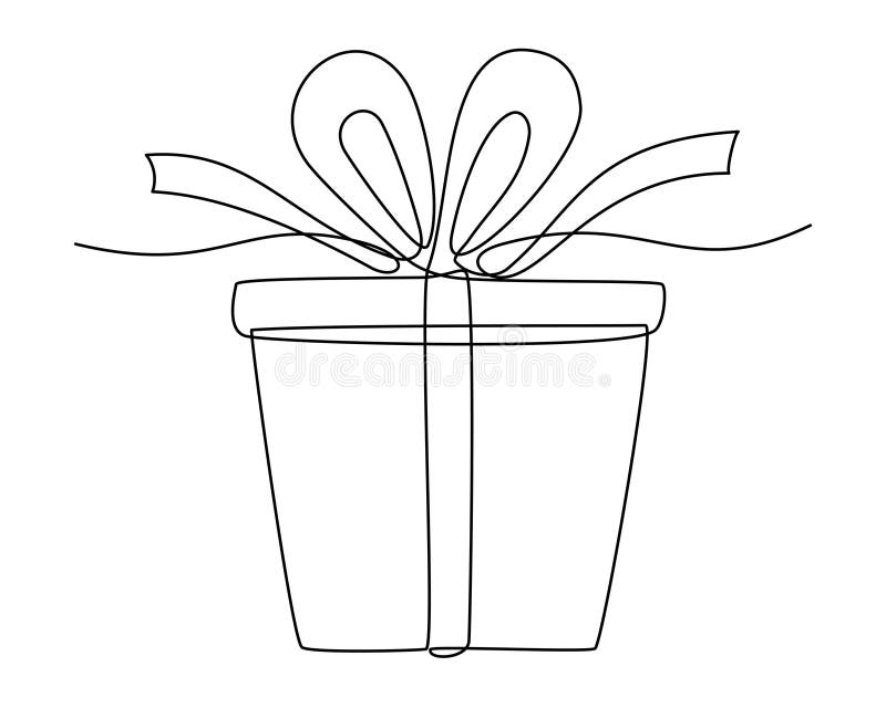 Christmas or Birthday Gift Box with Ribbon Stock Vector - Illustration ...