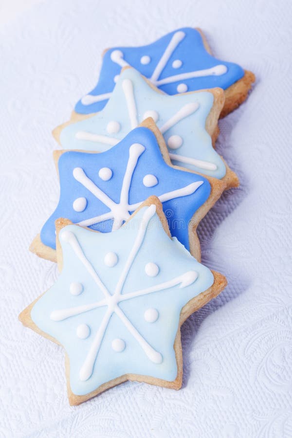 Christmas Biscuits Blue Stars Stock Image - Image of days, candy: 25552111