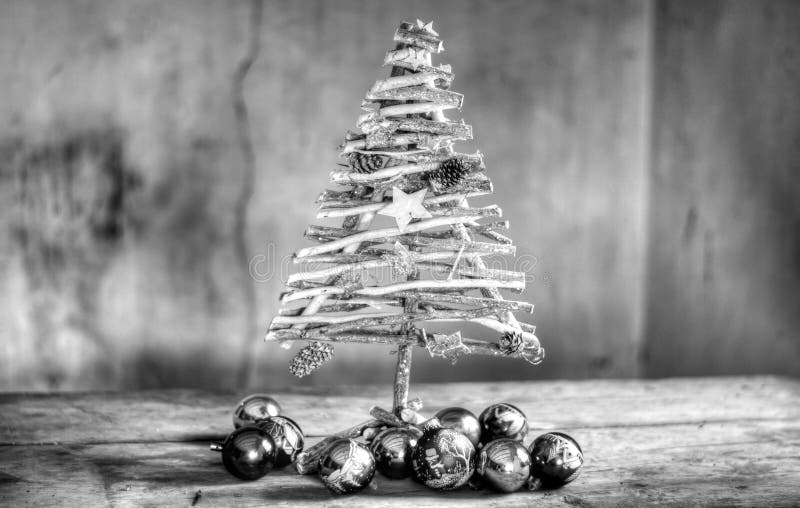A Christmas Black and White Stock Image - Image of festive, december ...