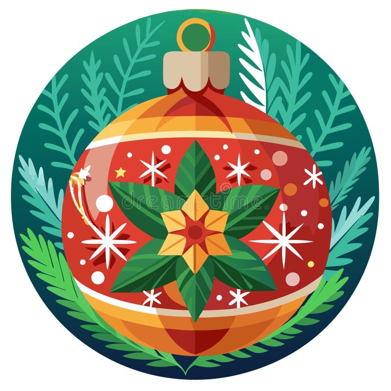 Christmas Blank Round Ornament. Mock Up of Christmas Round Sign. Ornament Stock Vector ...