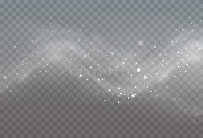 Christmas Blizzard Made of Strong Wind and Falling Snow Stock Vector ...