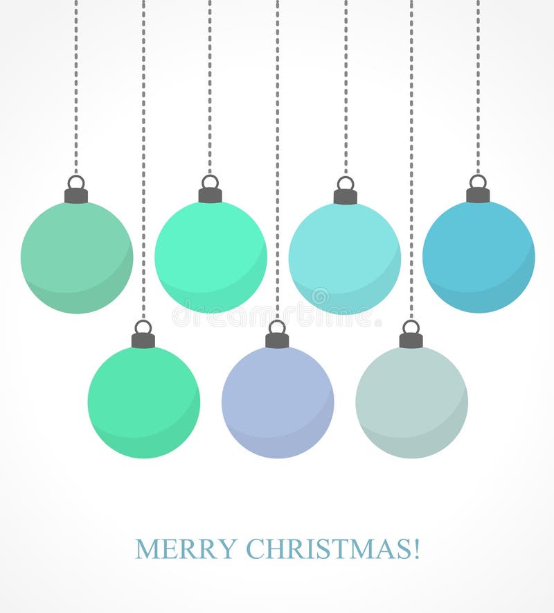Blue Christmas Baubles stock vector. Illustration of shine - 7008038