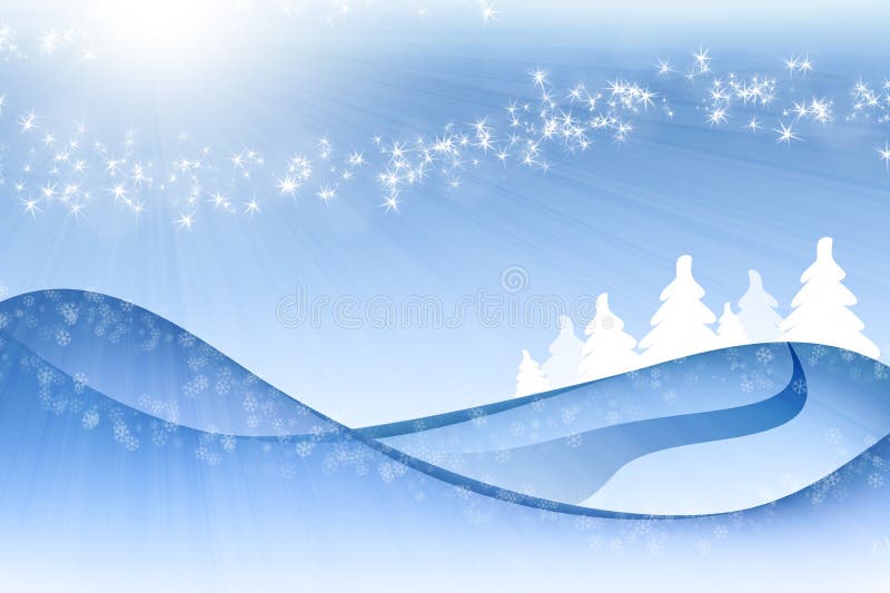 Christmas blue landscape stock illustration. Illustration of abstract ...