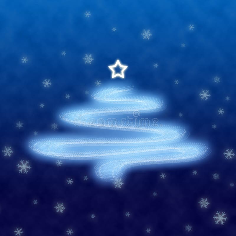 Christmas blue tree stock vector. Illustration of gifts - 12229648