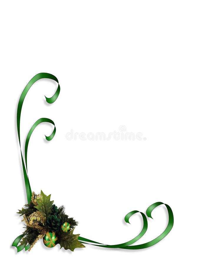Christmas Border Corner Design Stock Illustration - Illustration of ...