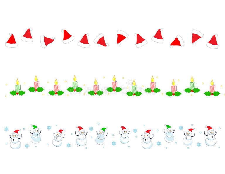 Christmas Border/ divider stock vector. Illustration of holly - 16718237