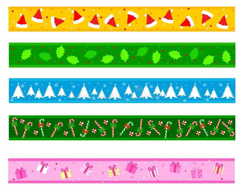 Christmas Border / divider stock vector. Illustration of gift - 19229430