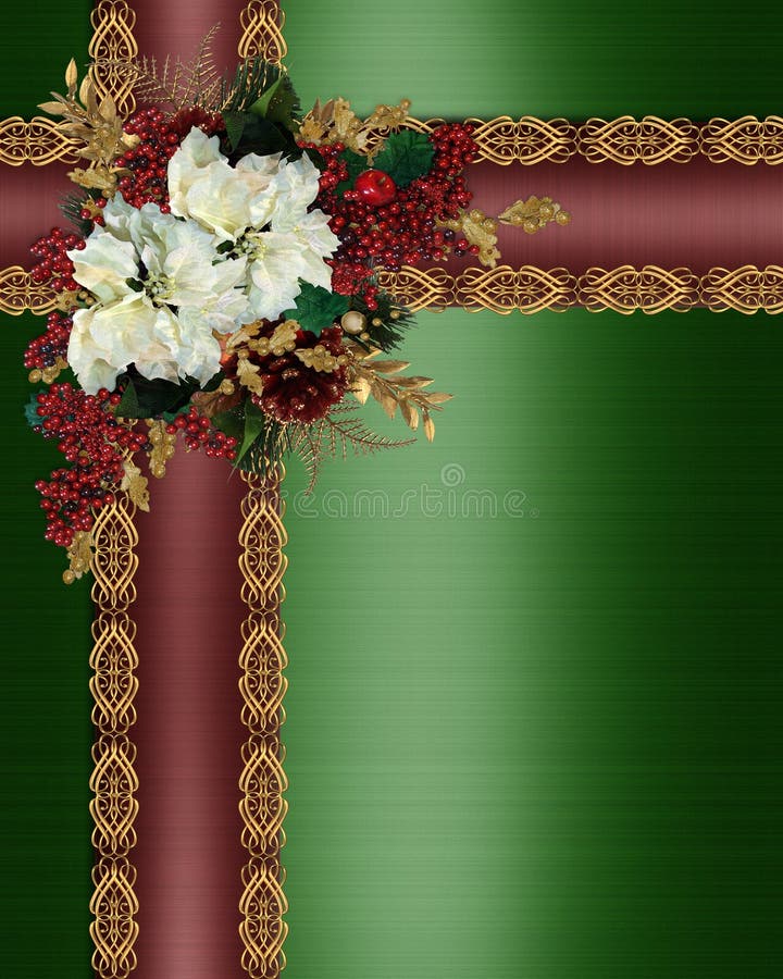 Christmas Border Elegant Ribbons Stock Illustration - Illustration of ...