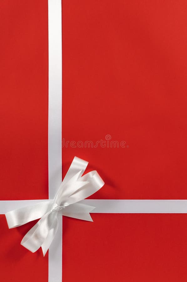 Christmas Border Frame Gift Ribbon in White Satin, Blue Paper ...