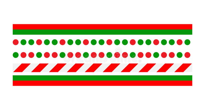 Christmas Tree Border with Decor Stock Vector - Illustration of tree ...