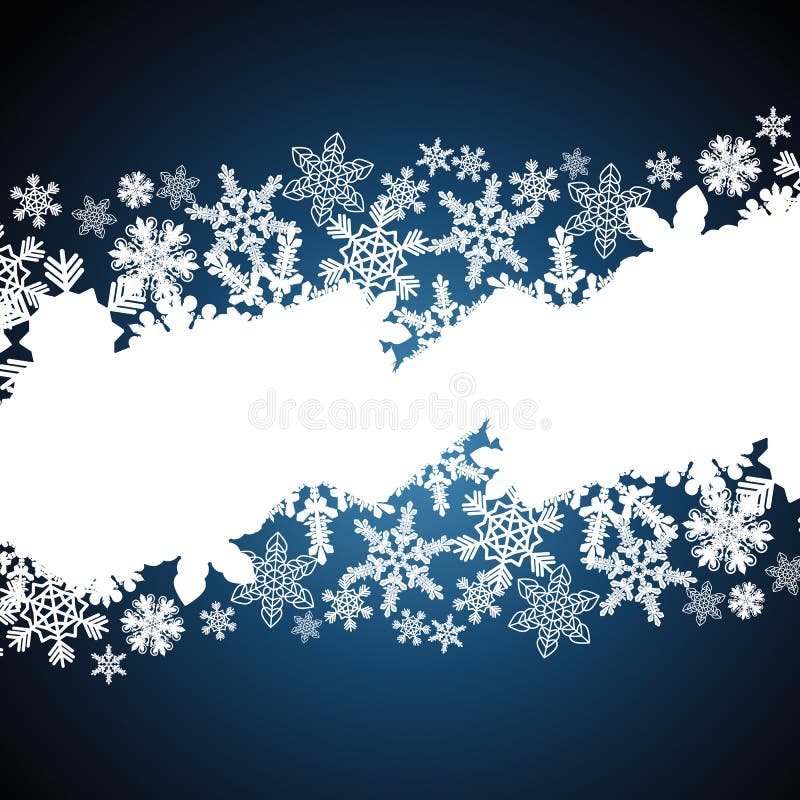 Christmas Border, Snowflake Design Background Stock Vector ...