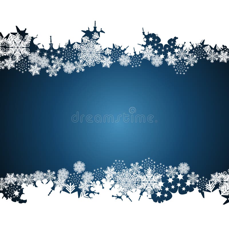 Holiday Snowflake Border Clip Art