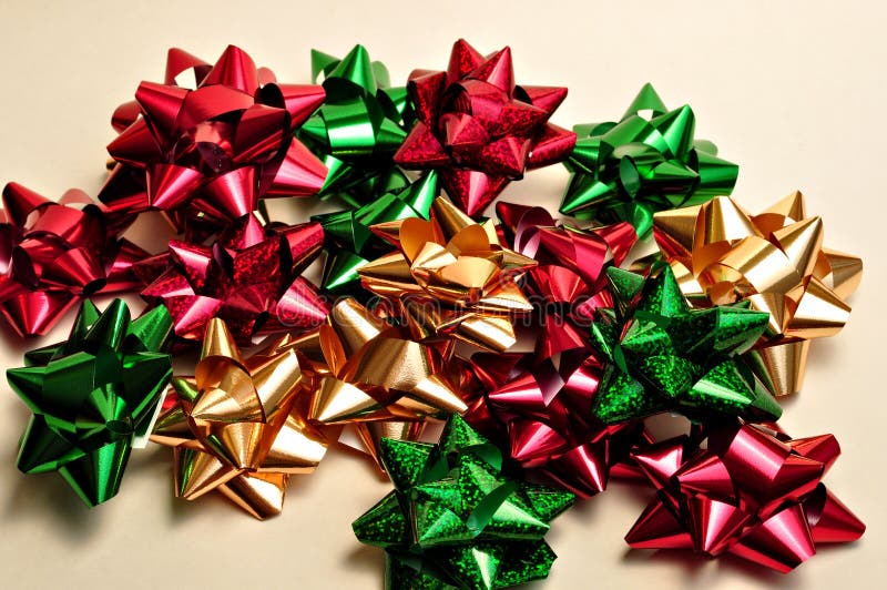Christmas bows stock image. Image of present, style, decorated - 22448129