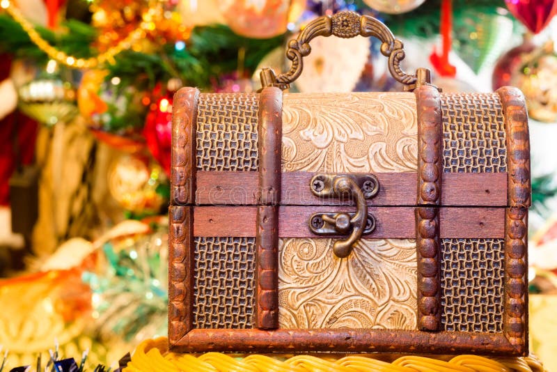Christmas Box Chest stock image. Image of decoration - 53098075