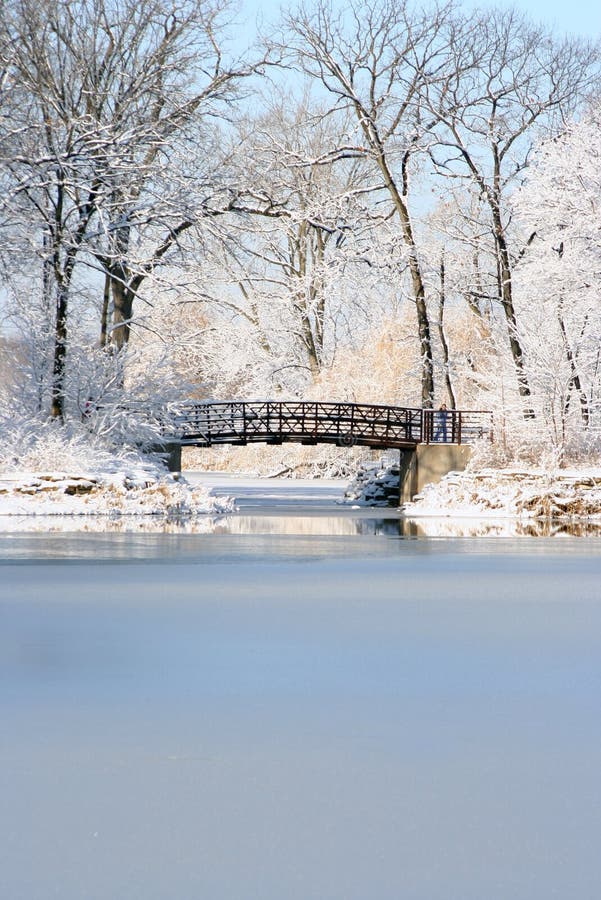 Christmas bridge stock photo. Image of white, snow, frozen - 1559270