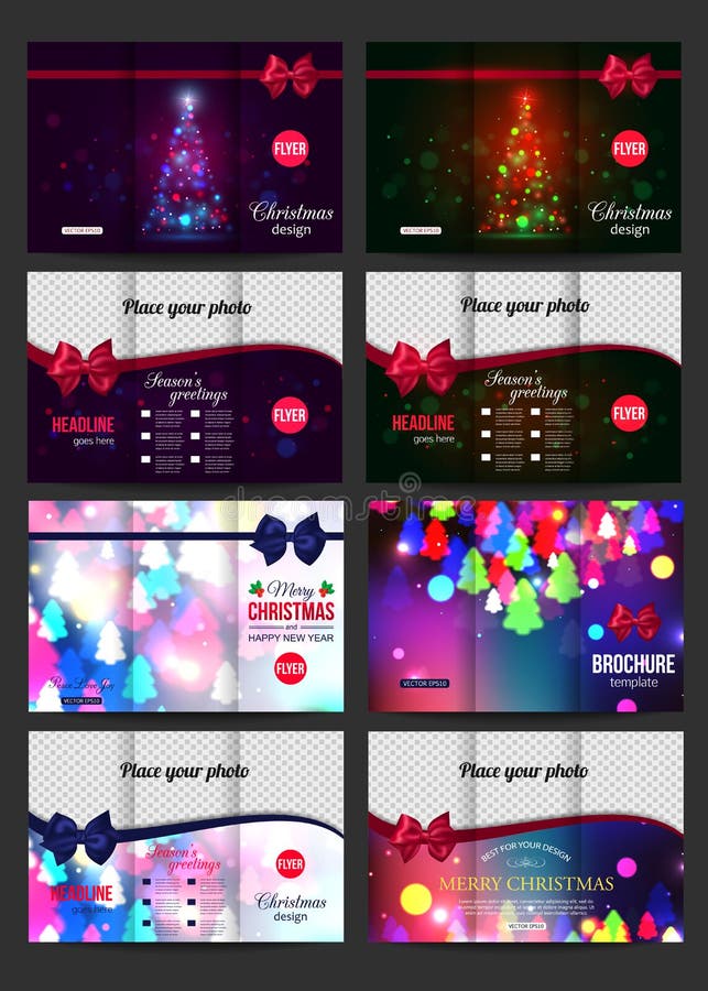 Christmas Brochure Templates. Abstract Flyer Stock Vector ...