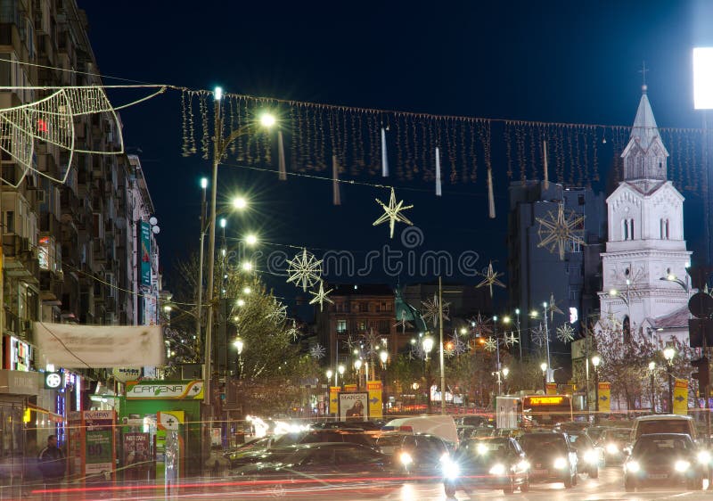 Christmas in Bucharest(II) editorial photography. Image of building ...