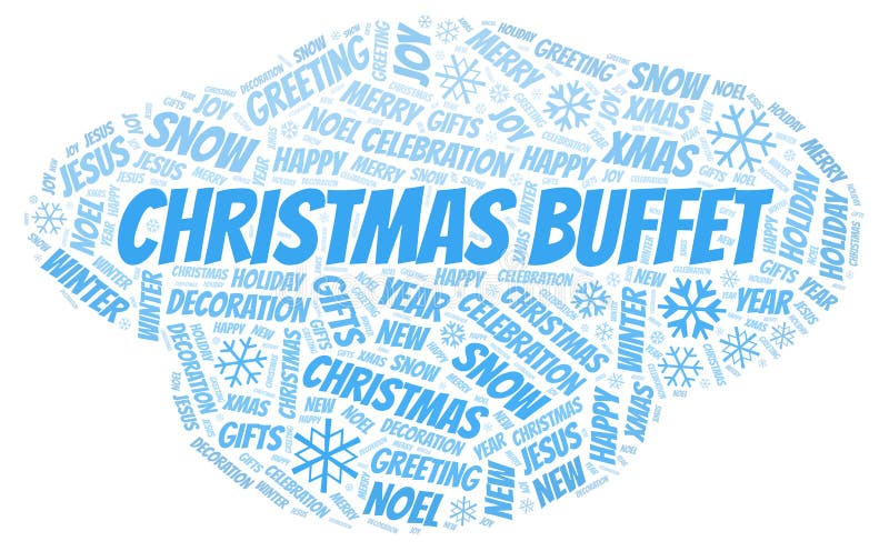 Christmas Buffet Word Cloud Stock Illustration - Illustration of buffet ...