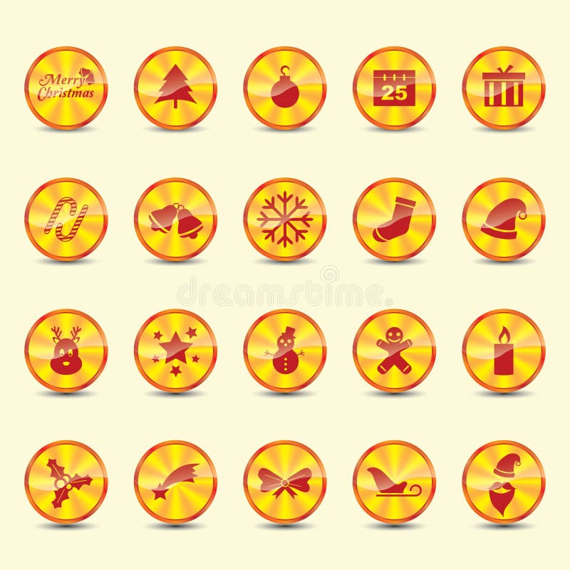 Christmas buttons stock vector. Illustration of forward - 11530123