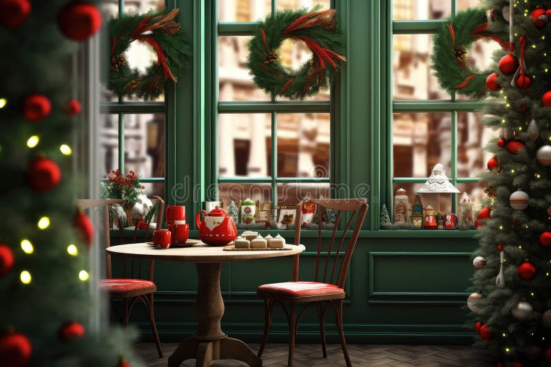 Christmas Cafe Interior Stock Illustrations – 3,090 Christmas Cafe ...